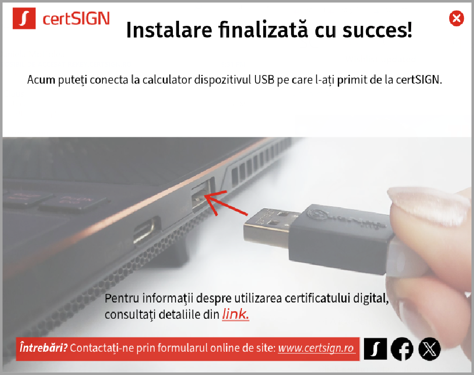 Bit4id. Instalarea dispozitivului pe Windows - certSIGN