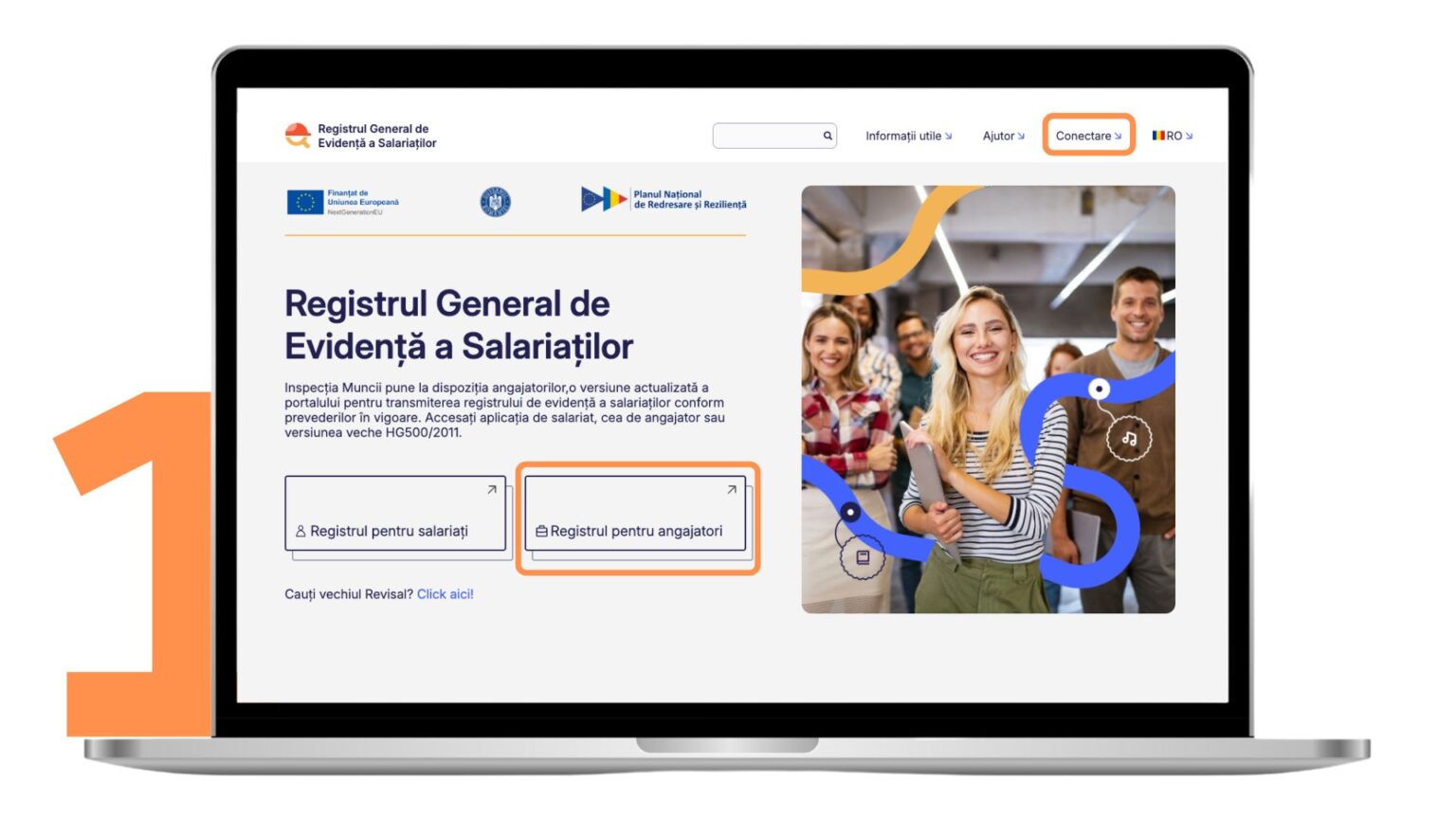 REGES Angajator. Crearea unui cont cu certificatul digital pentru ...